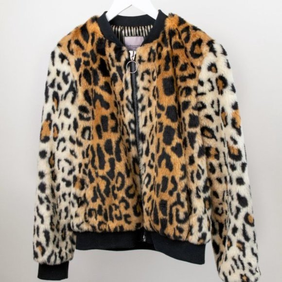 Urbancode | Jackets & Coats | Urbancode Faux Fur Leopard Bomber Jacket ...